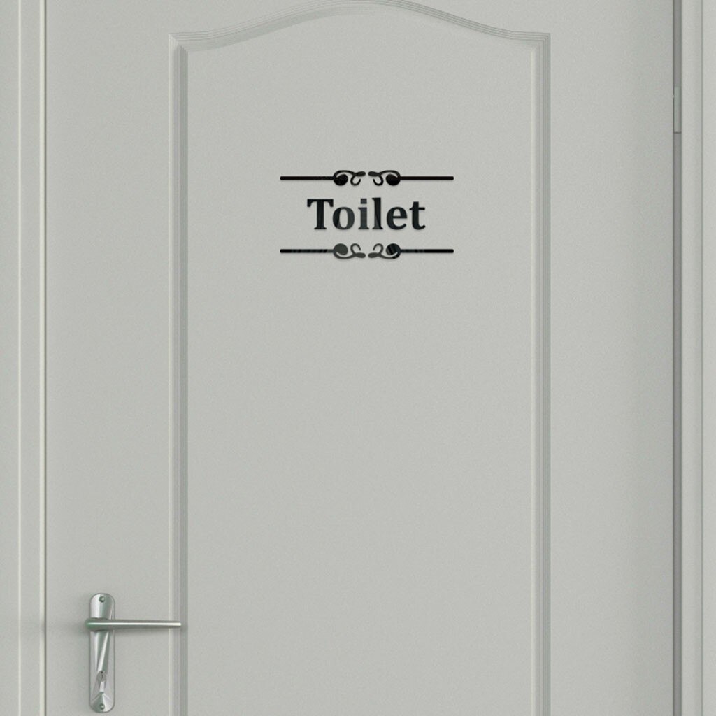 Tips Letter Door Stickers Home Decor Toilet Bathro... – Vicedeal