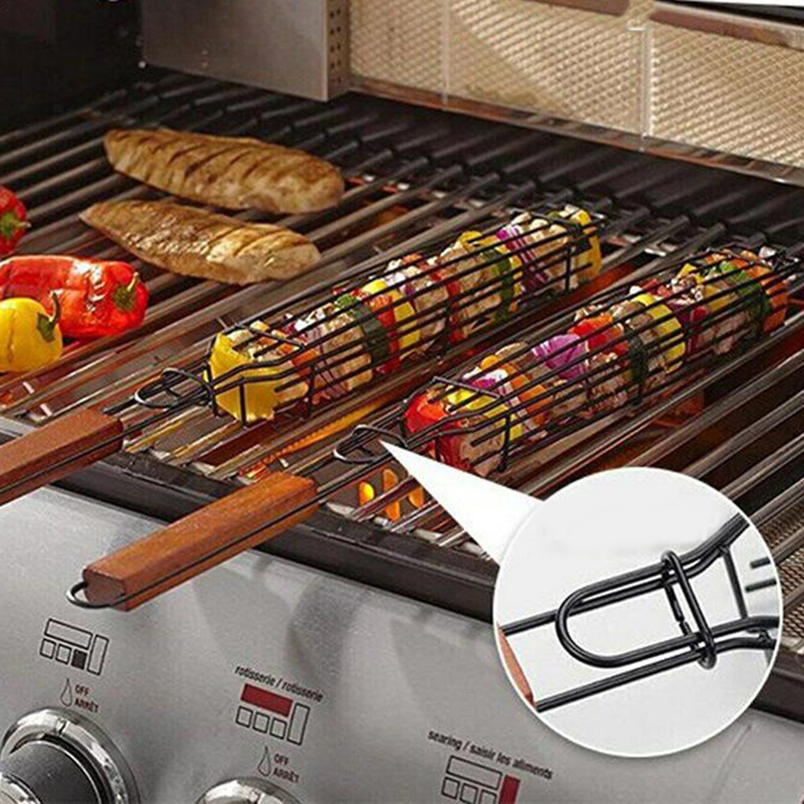 Kebab Grilling Basket Kabob Grilling Baskets Kabob... – Grandado