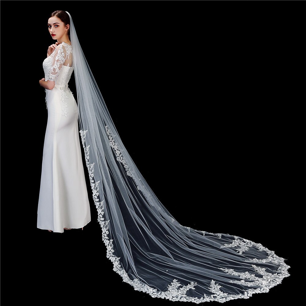 Bridal Veils Mrs Win Wedding Dress With Comb Lace ... – Vicedeal