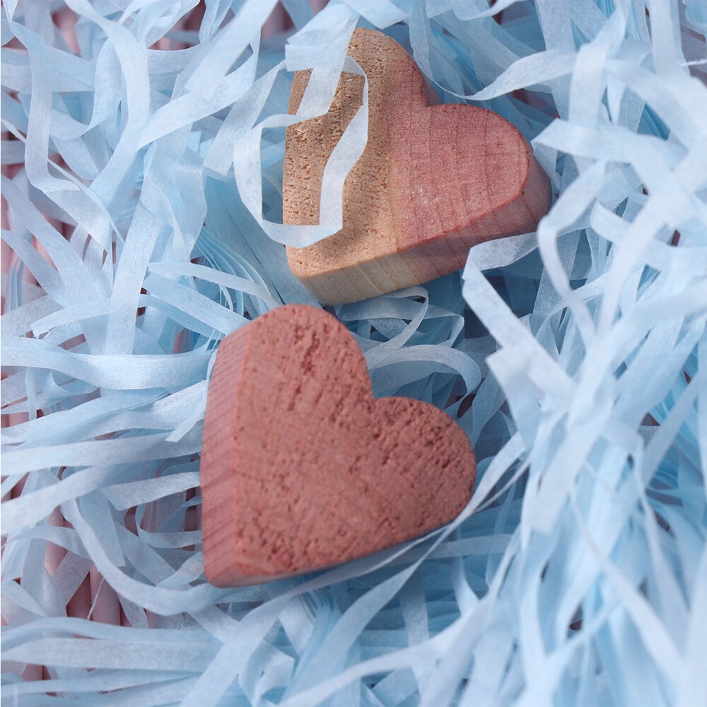 20pcs Wood Blocks Heart Shape Natural Cedar Moistu... – Grandado