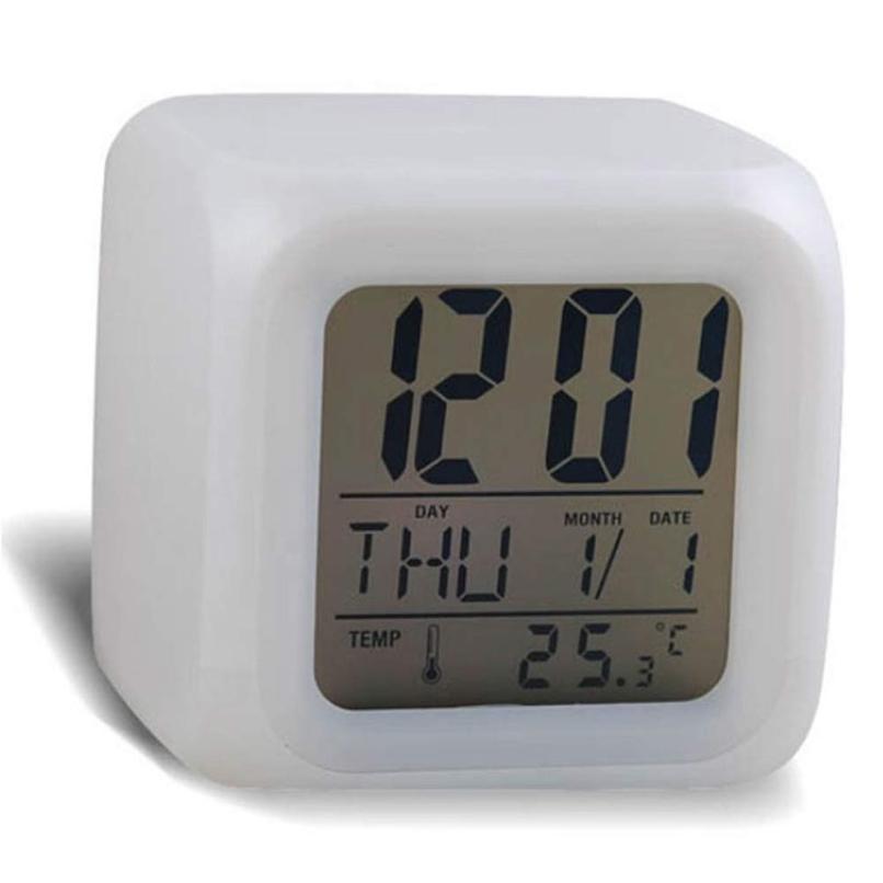 7 Color Glowing Change Alarm Clock Digital Clock T... – Grandado