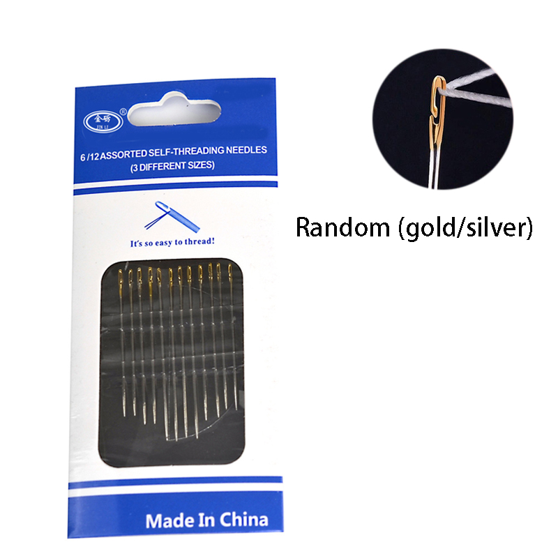 24/12X Stainless Steel Sewing Needles Self-Threadi... – Vicedeal