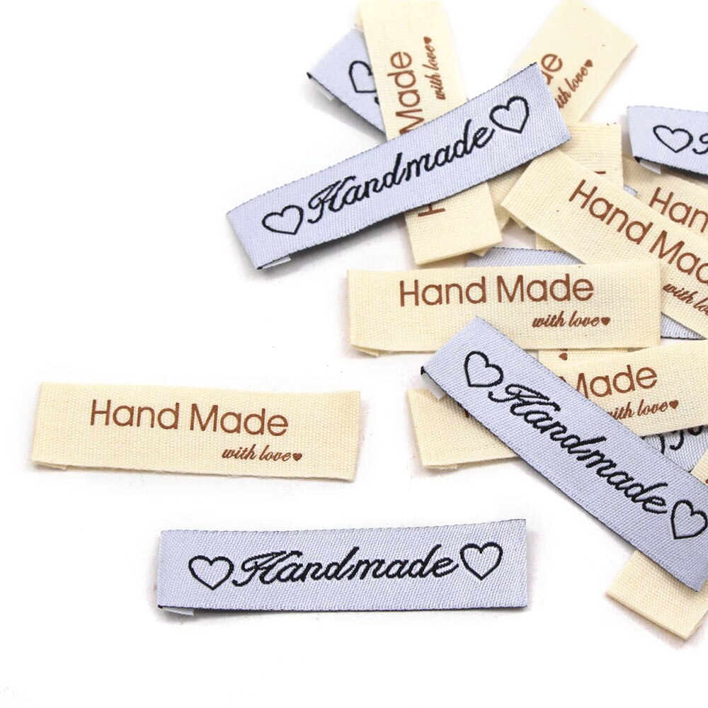 50Pcs Cloth Labels Cotton Tags Handmade Label For ... – Grandado