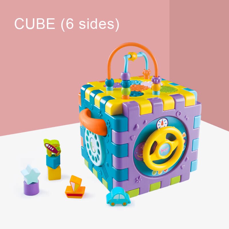 Huanger Colourful Geometric Cube Toy Baby Math Blo... – Vicedeal