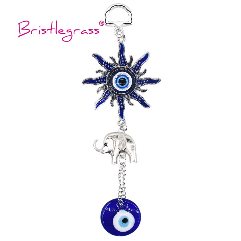BRISTLEGRASS Turkish Blue Evil Eye Sun Elephant Am... – Grandado