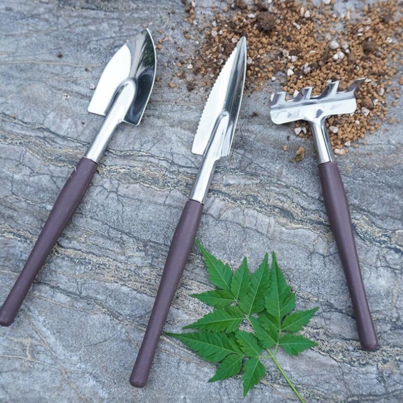 3Pcs/Set Three-piece Shovel Rake Planting Tools Co... – Grandado