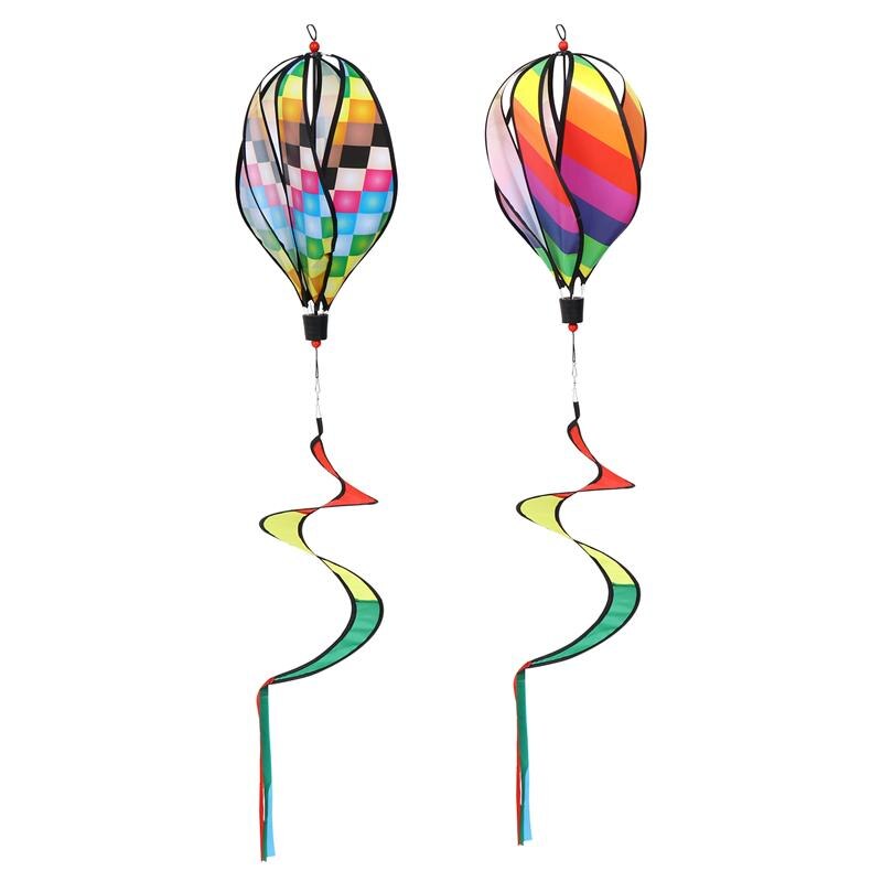 1/3/2Pcs Wind Chimes Rainbow Air Balloon Wind Spin... – Grandado