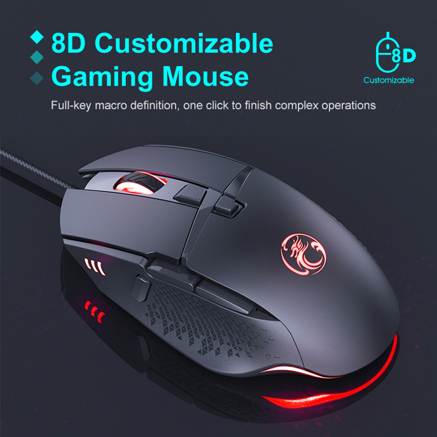 Ratón con Cable para juegos, Mouse ergonómico y si... – Vicedeal