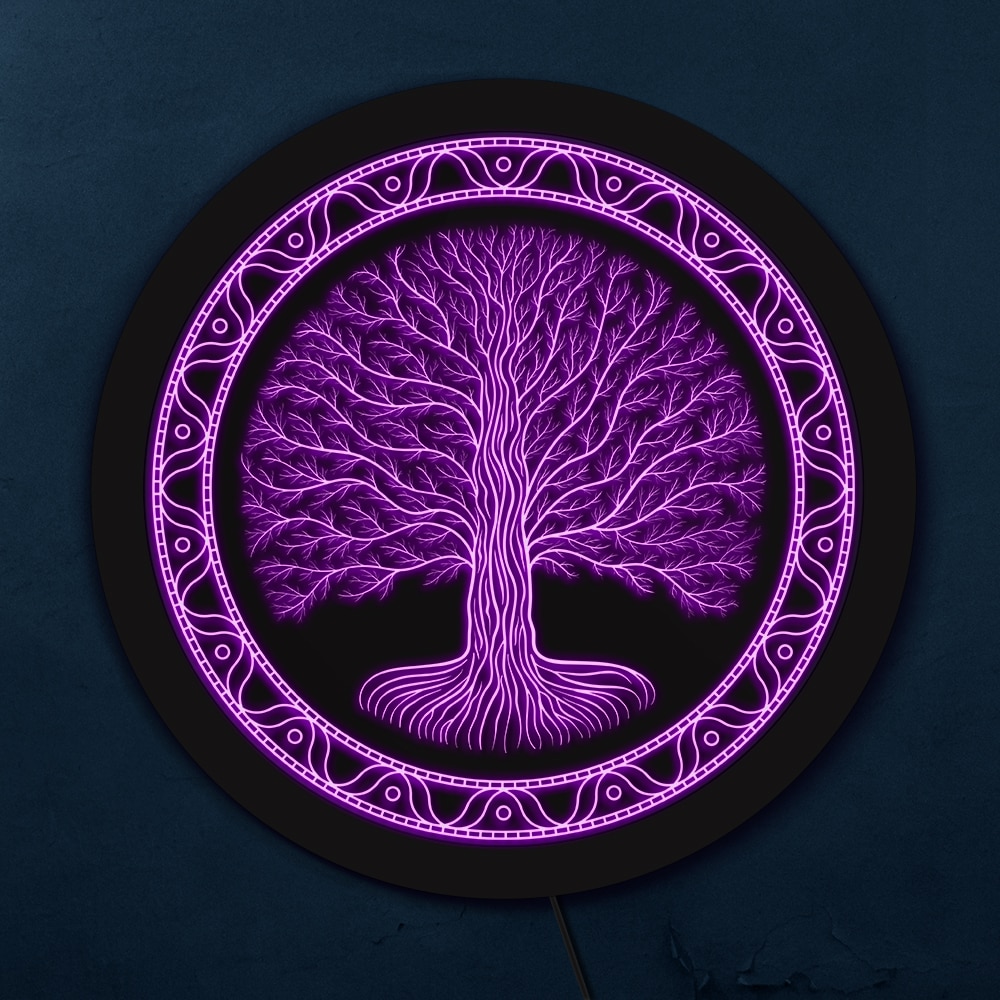 Druidic Yggdrasil Tree of Life LED Neon Sign Celti... – Grandado