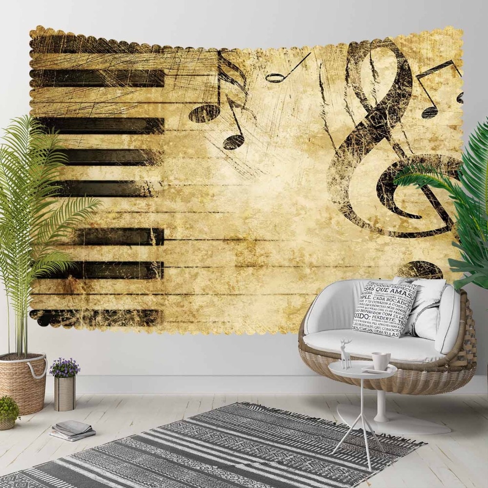 Else Brown Music Notes Piano Vintage Treble Clef 3... – Grandado