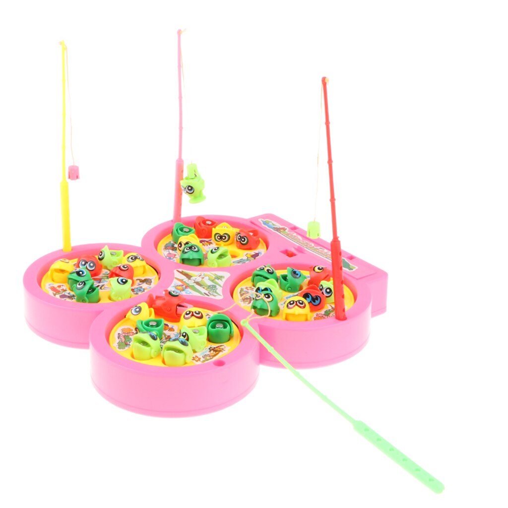 Fun Game Set With 4 Electronic Rotating Fish Pools... – Grandado