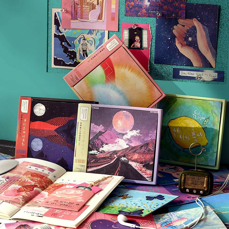 40 Pcs/Box CD Series Material Paper Sticker Set Vi... – Vicedeal