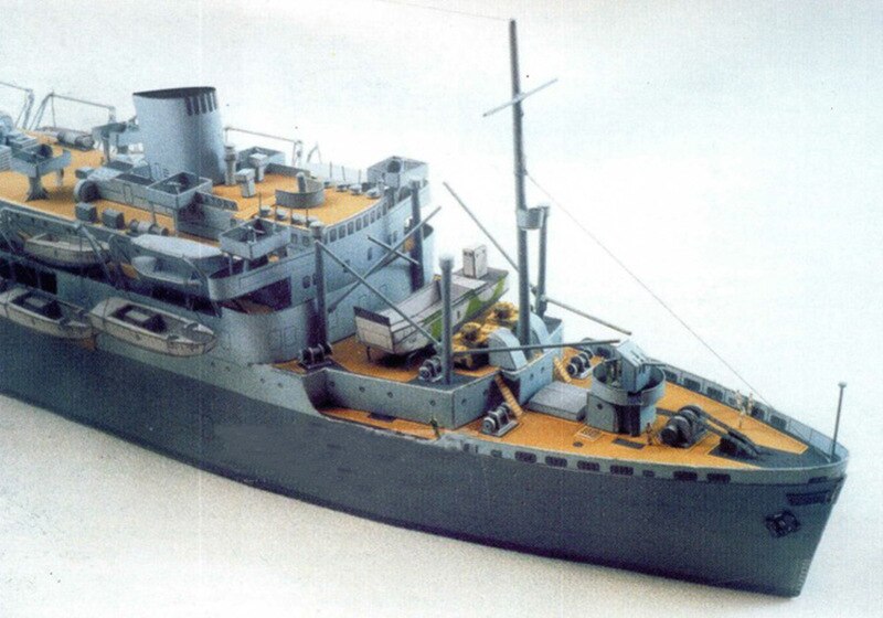 Paper Model 1:400 Husky Transport Ship – Grandado