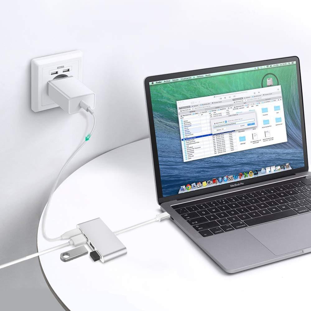 Type C Hub with USB3.0 Double USB2.0 USB C Female ... – Vicedeal