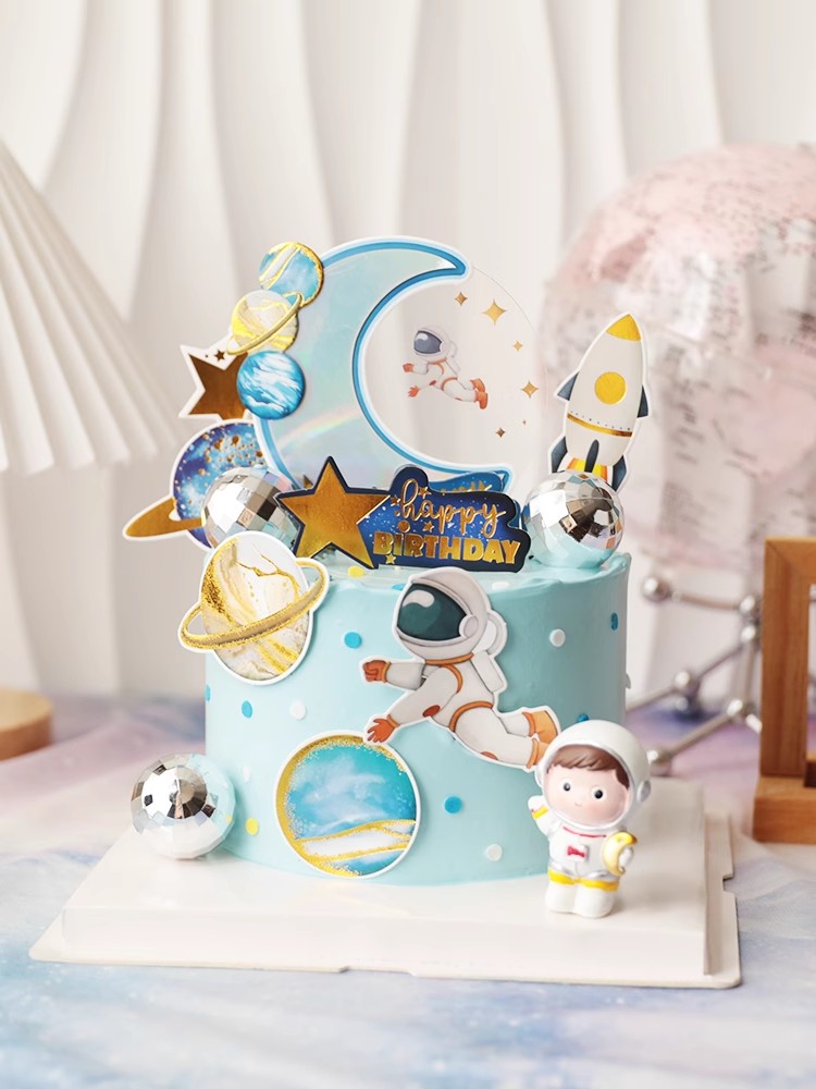 Astronaut Cake Topper For Outer Space Theme Birthd... – Grandado