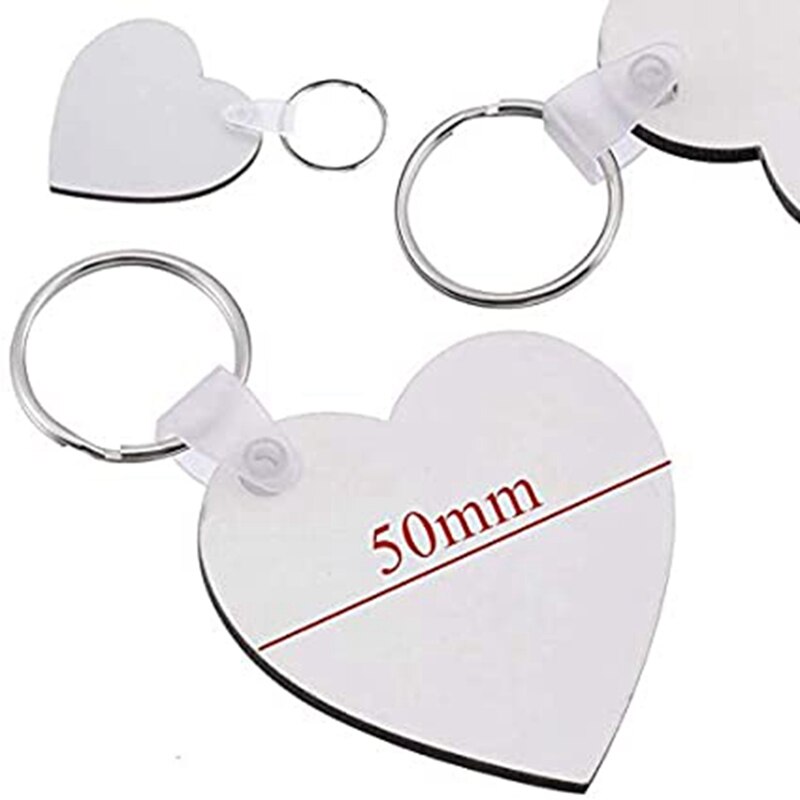 35PCS Heart Blank Board Keyring Keychain Printing ... – Grandado