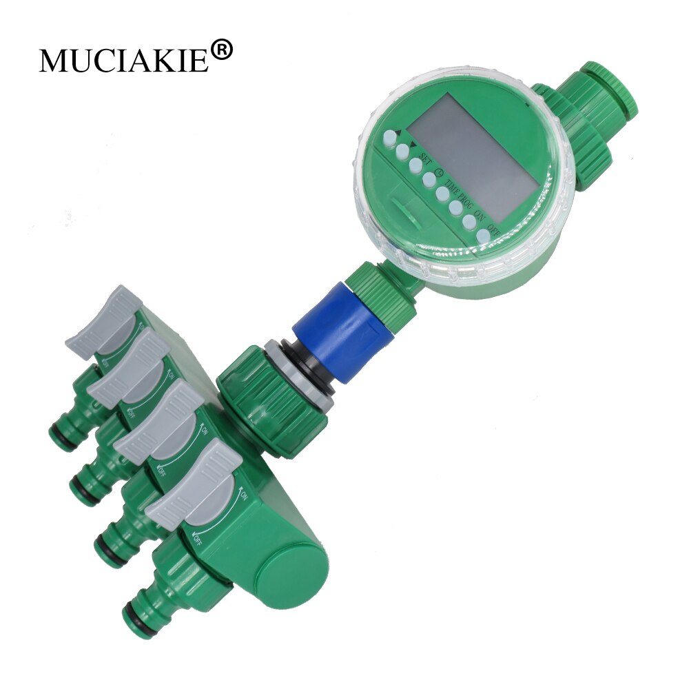 MUCIAKIE Garden Water Timer with 4-Way Water Split... – Vicedeal