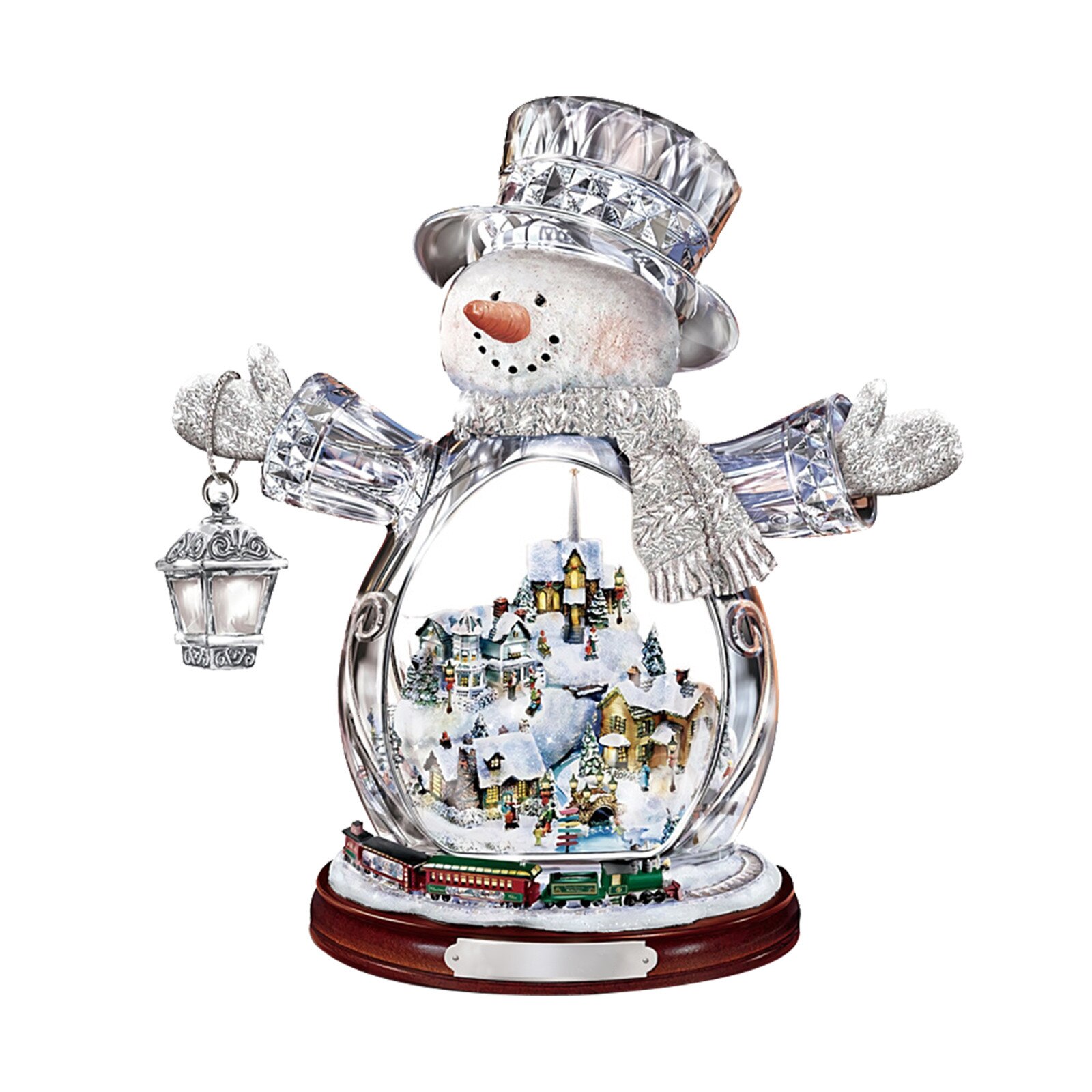 Christmas Tree Rotating Sculpture Train Decoration... – Grandado