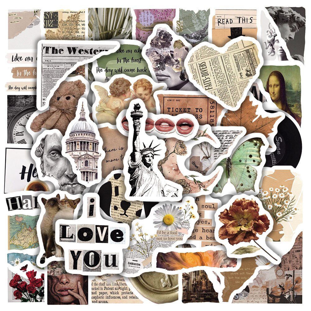 10/30/50pcs Retro Art Cartoon Graffiti Stickers Ae... – Grandado