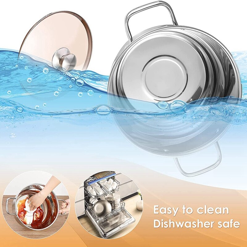 8 QT Soup Pot, Stainless Steel Stockpot with Lid, ... – Vicedeal