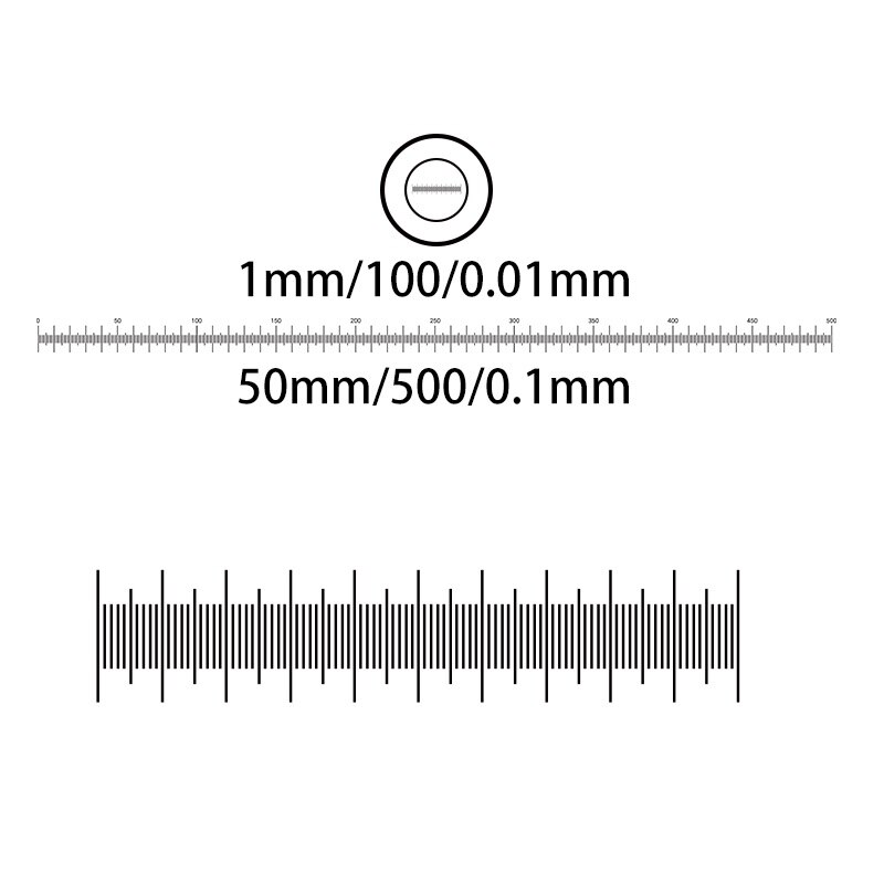 100 x 0.01 mm 500 x 0.1 mm Calibration Slide Linea... – Grandado