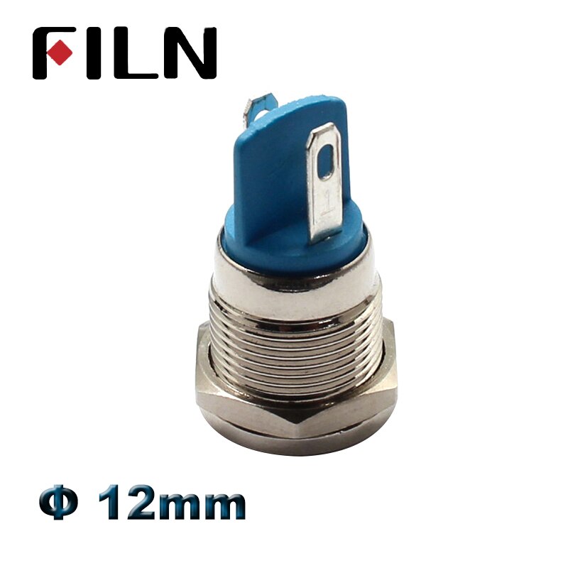 FILN 12mm 12V metal Led Indicator Light pilot lamp... – Grandado