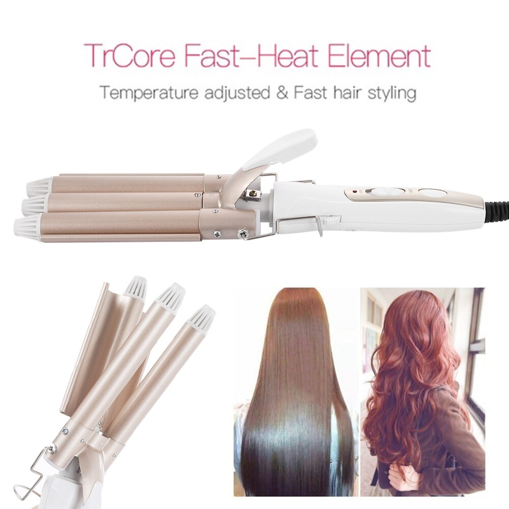 Hair Tools Curling Iron Ceramic Triple Barrel Hair... – Grandado