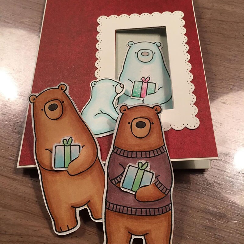 QWELL Animal Bear Clear Stamps and Metal Cutting D... – Grandado