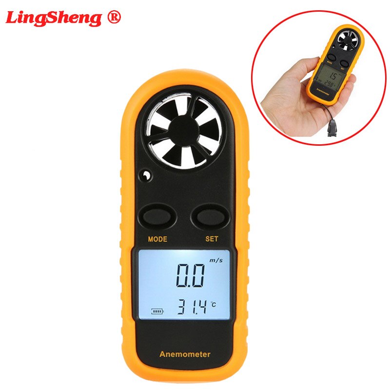 Portable Digital Anemometer Thermometer 30m/s Wind... – Grandado
