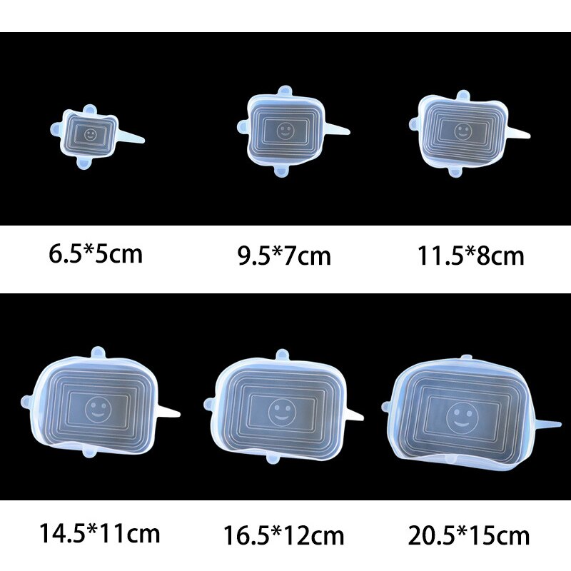 6PCS Food Fresh Cover Square Silicone Stretch Lids... – Vicedeal