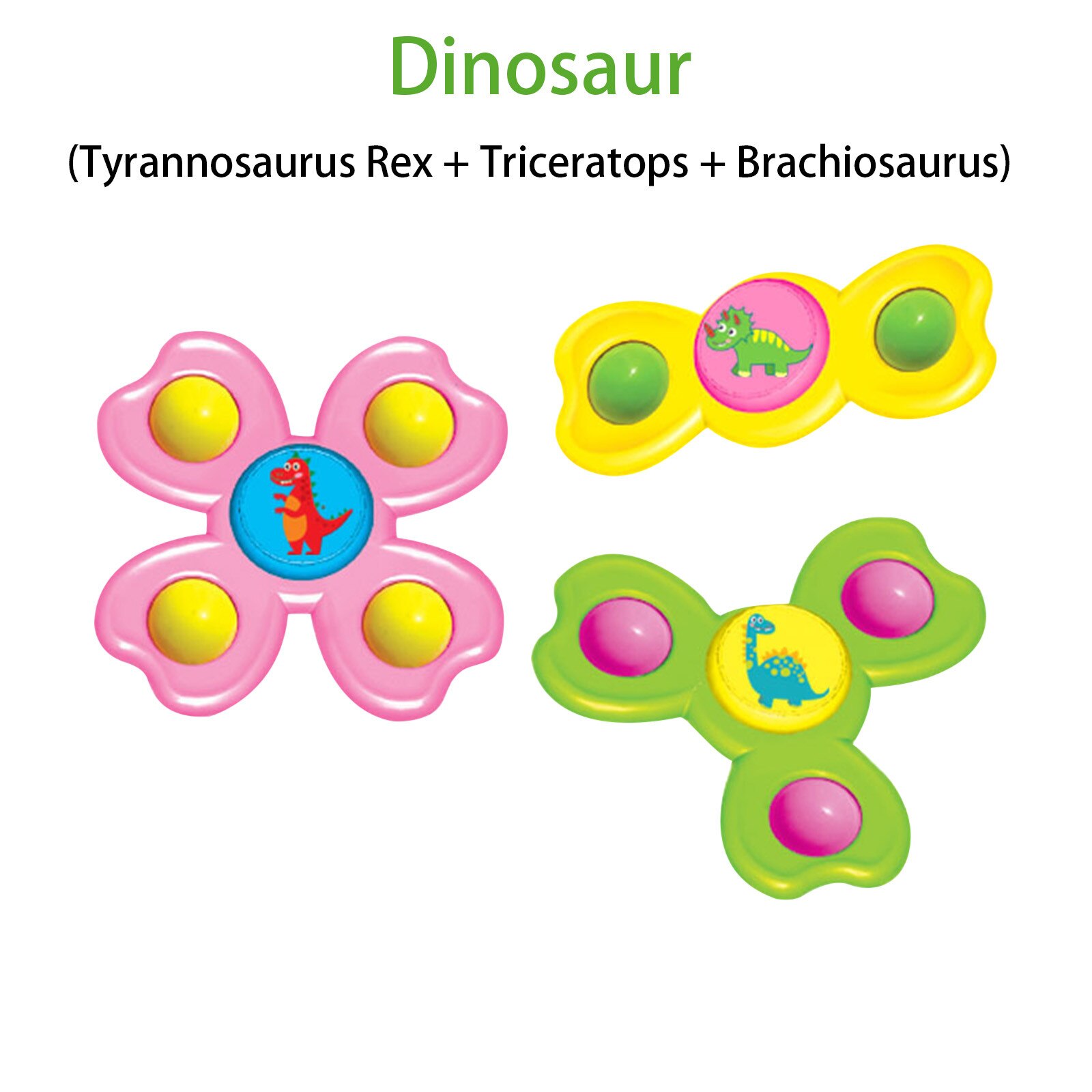 3pcs Suction Cup Rotating Top Toys 3 Suction Cup B... – Grandado
