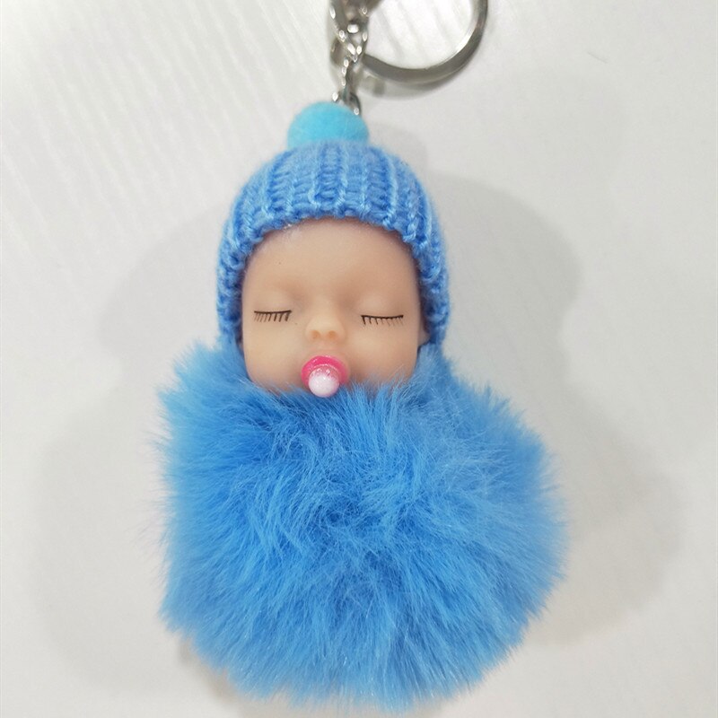 Sleeping Baby Pom Pom Keychain for Guests Party Fa... – Grandado