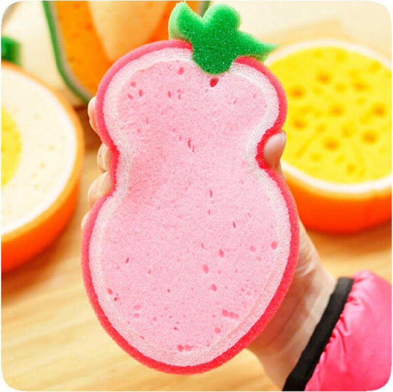 Dish sponge 3D fruit strong Clean cloth cotton was... – Vicedeal