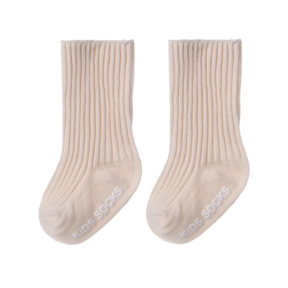 Børn lange solide sokker mid tube baby bomuldsbolk... – Grandado
