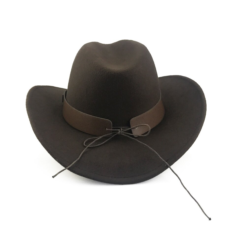 YY Bull Cowboy Cap for Men Autumn Winter Fedora Hats Retro Western ...