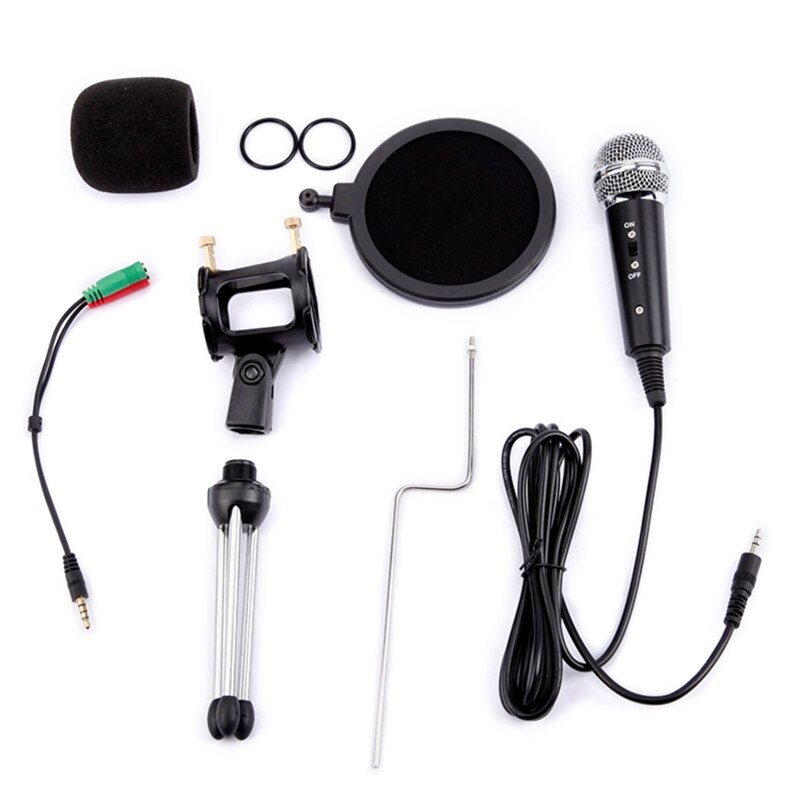 Recording Condenser Microphone Mobile Phone 3.5mm ... – Grandado