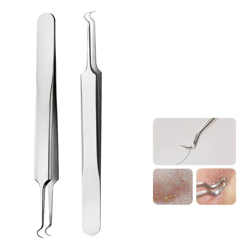 Stainless Steel Blackhead Tweezers Pimple Comedone... – Grandado