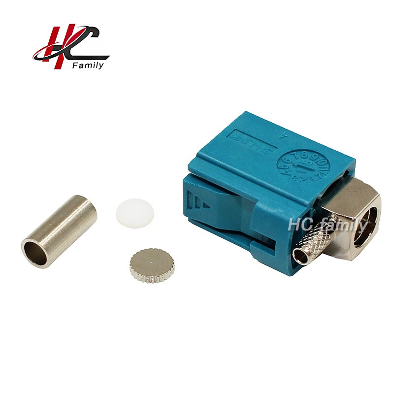 Fakra Z Water/Blue 5021 Female right angle 90 degr... – Grandado