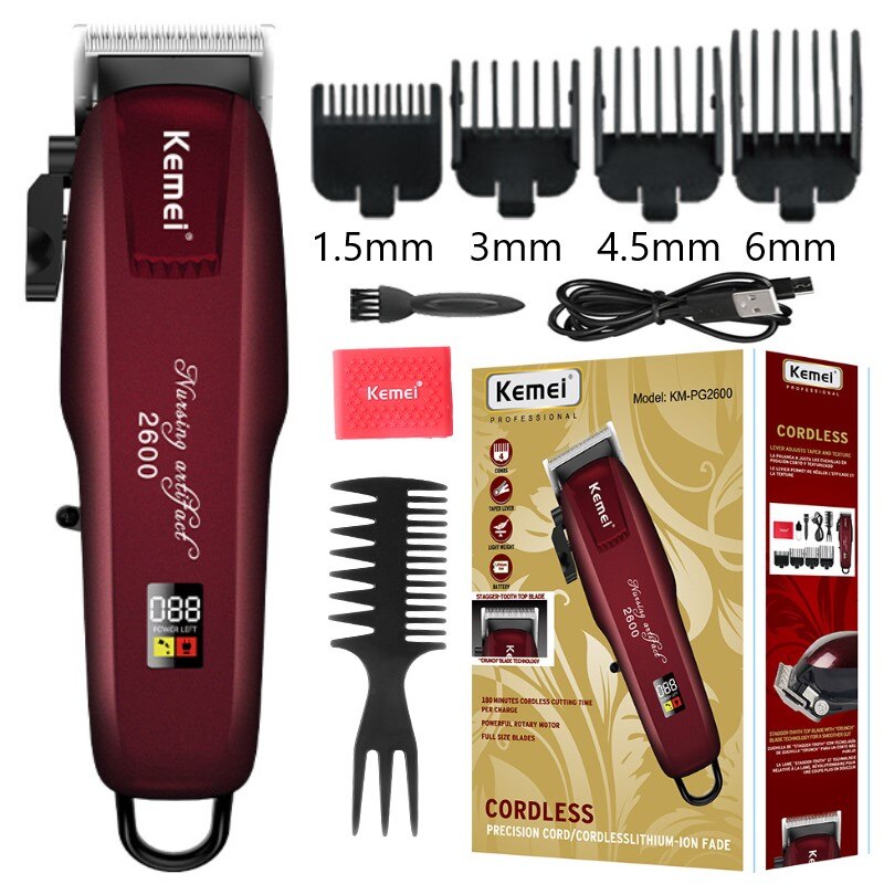Kemei-cortadora de pelo para hombre, máquina eléct... – Grandado