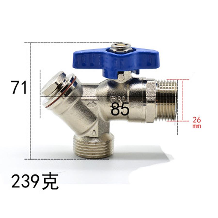 DN20 G 3/4" BSPP Male To Male Brass Angle Ball Val... – Grandado