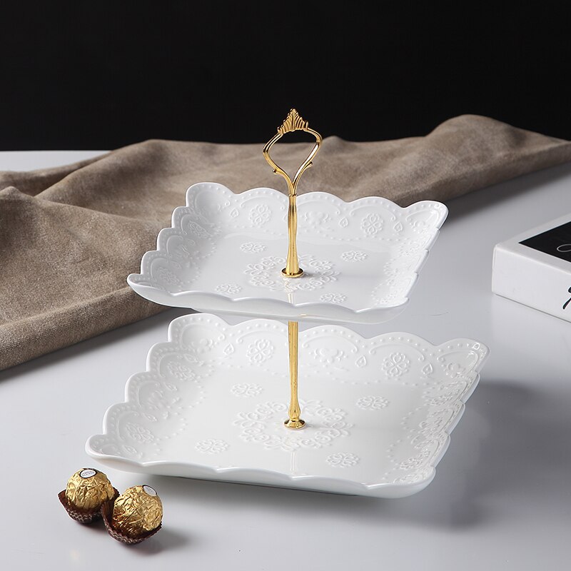 Tableware Flatware Set Ceramic 3-layer Fruit tray ... – Grandado