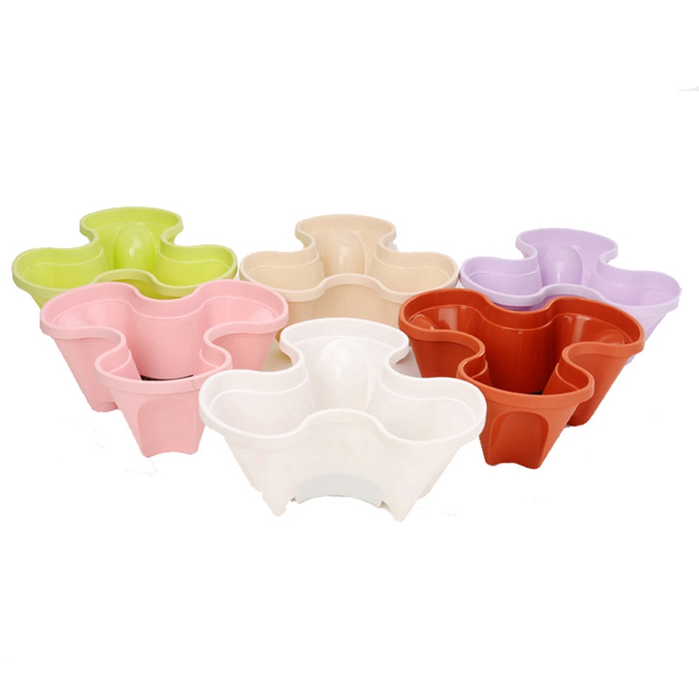 Plastic Flower Pot Planters Stackable Vertical Pla... – Vicedeal