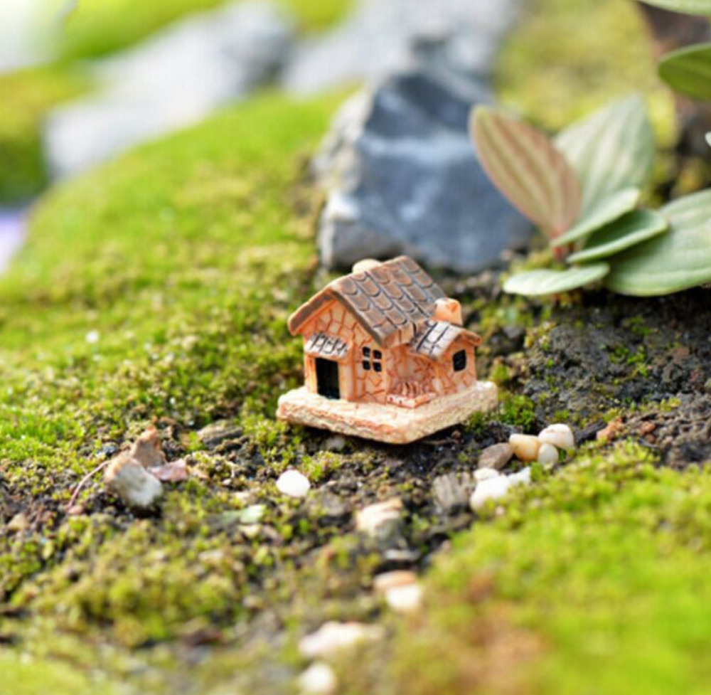 Miniature Resin Castle House Micro Dollhouse Stone... – Grandado