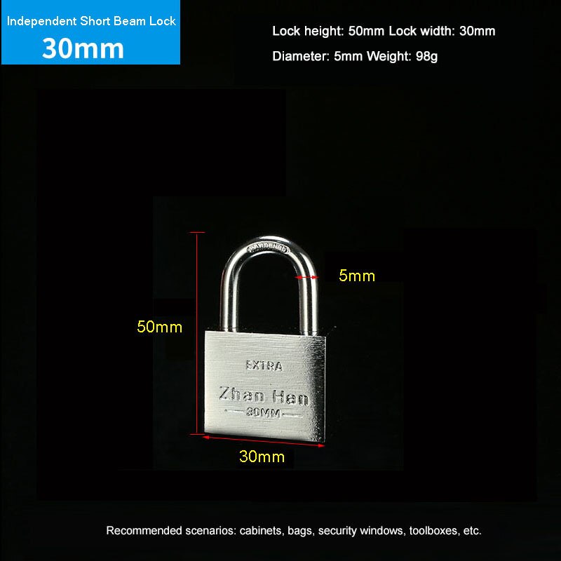 30/40mm Steel Padlock Head Lock Small Locks Door W... – Grandado