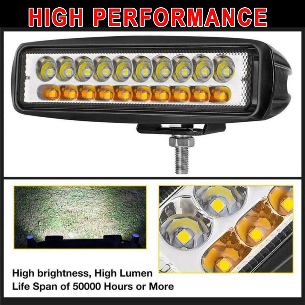 car LED Working Light 6000K White & 2000K Amber Al... – Grandado