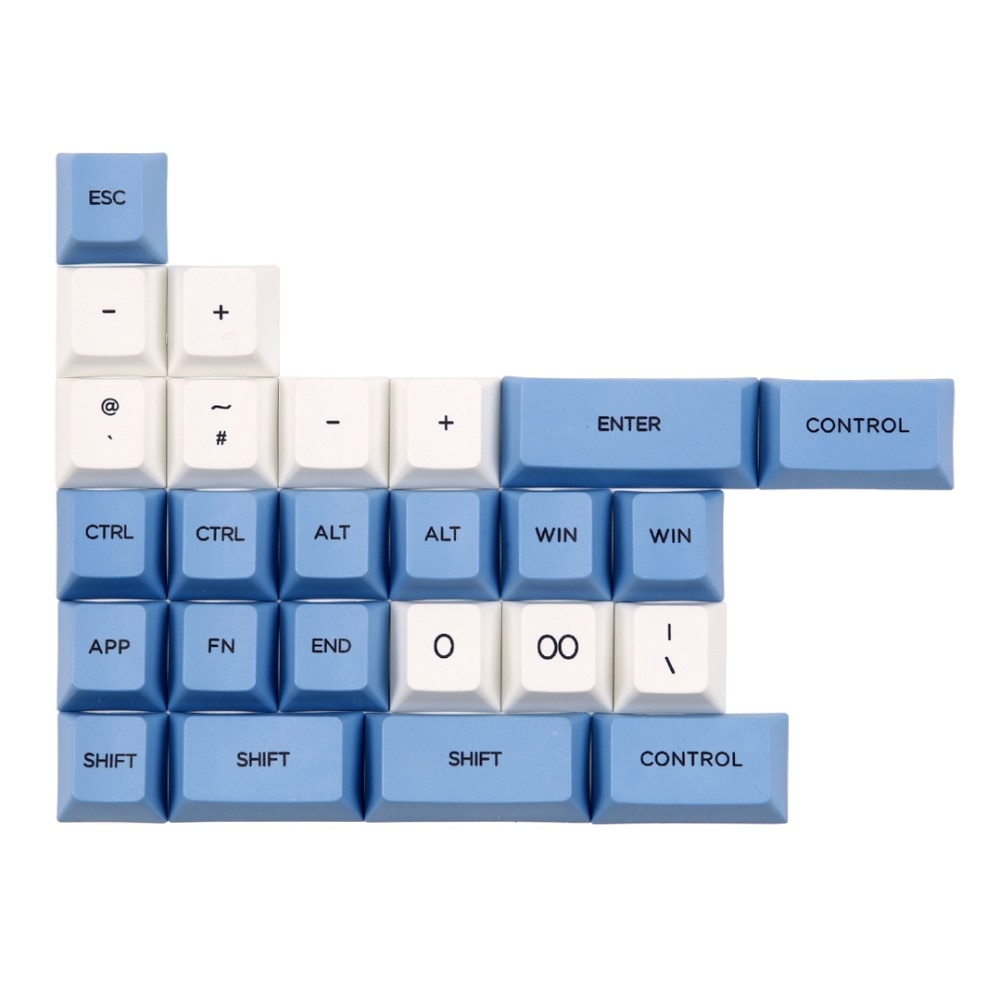 Blue sky and white cloud keycap 112/157 keys PBT C... – Grandado