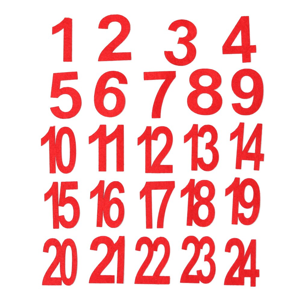 24 Nummer Vilt Countdown Kalender Sticker Merry Ke... – Vicedeal