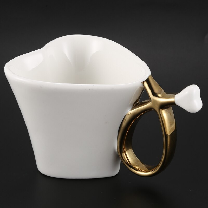 200ML Love Heart shaped Ceramic cups Coffee Mugs w... – Grandado