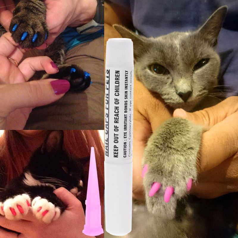 Pet Dog Cat Nail Covers Claw Paws Caps Soft Gel Pr... – Grandado