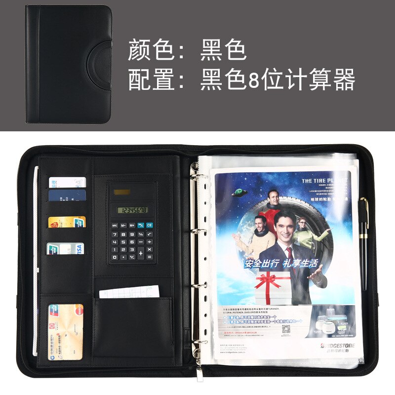 A4 Bindmiddel Map Pu Lederen Draagbare Manager Pad... – Vicedeal